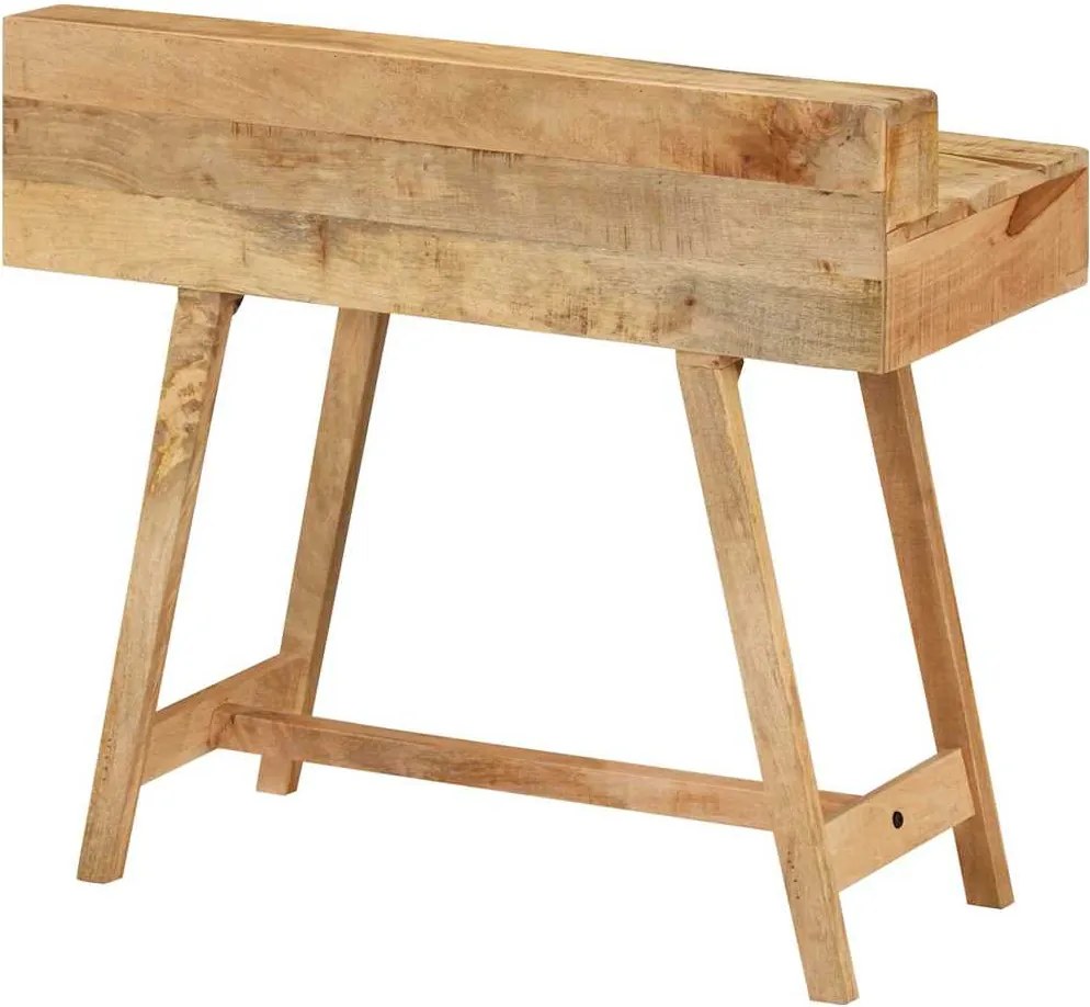 Psací stůl 100 x 45 x 90 cm masivní hrubé mangovníkové dřevo 328269