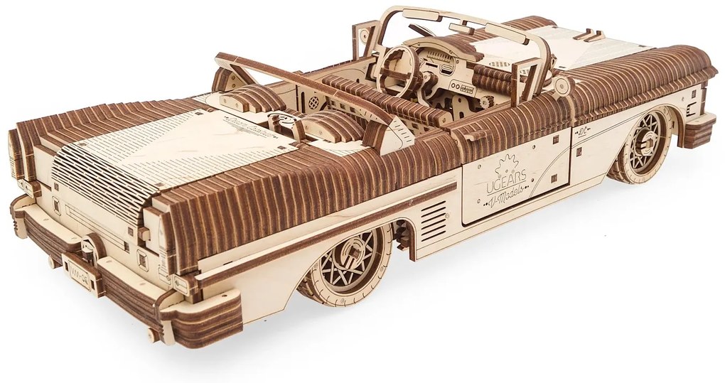 Ugears 3D dřevěné mechanické puzzle VM-05 Kabriolet snů