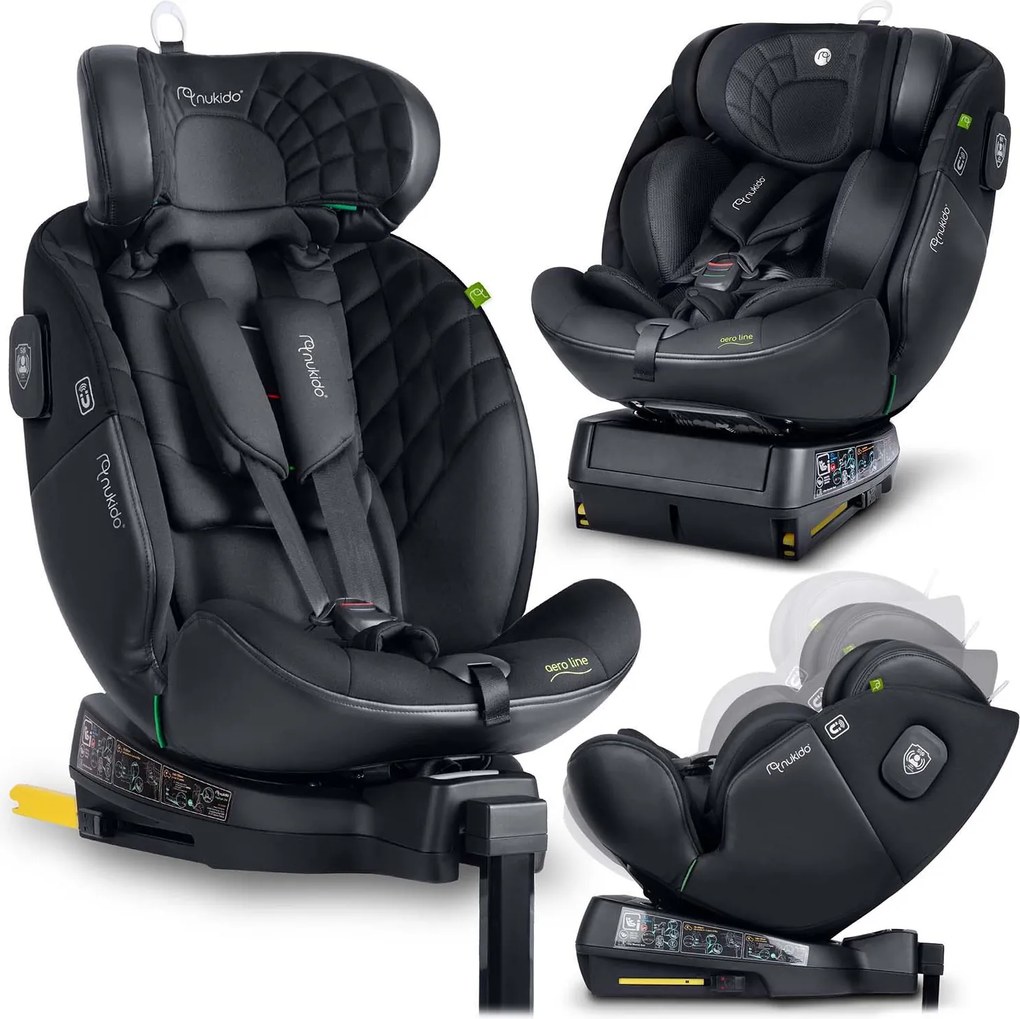 Autosedačka ISOFIX, 0-36kg, černá | Nukido Prestige