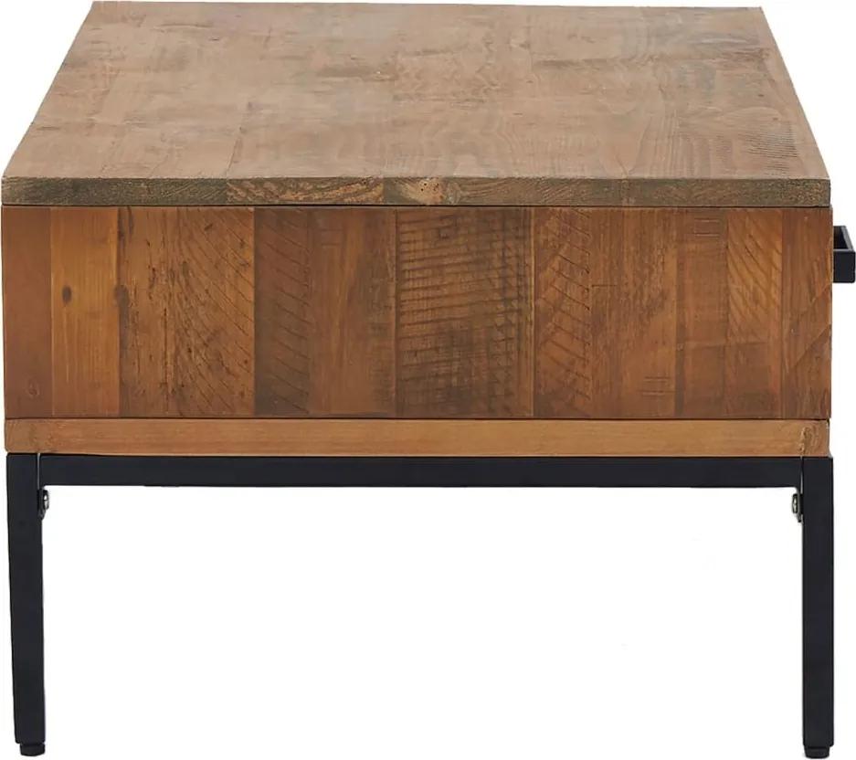 vidaXL Konferenční stolek 90 x 50 x 35 cm masivní borovice [349929] Barva: Hnědá