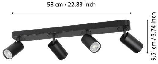 Eglo 900337 - LED RGBW Stmívatelné bodové svítidlo TELIMBELA-Z 4xGU10/4,9W/230V