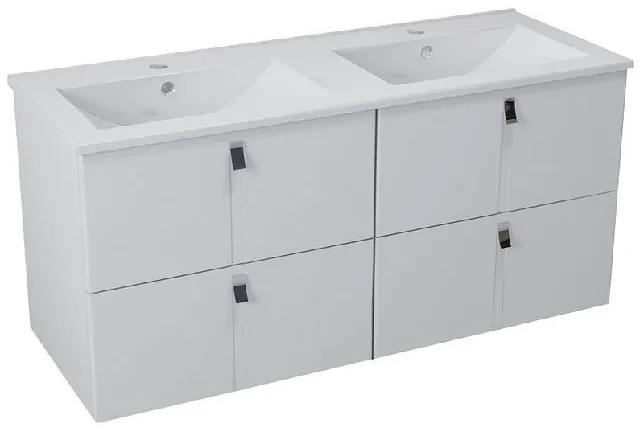Sapho Mitra - Umyvadlová skříňka 1500x550x465 mm, s dvojumyvadlem Slim, bílá 2XMT0711601-150