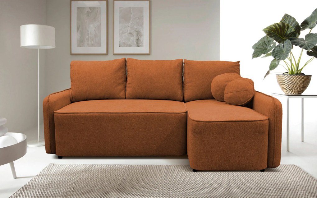 XXXLutz ROHOVÁ SEDAČKA, textil, rezavá MID.YOU - Sedací soupravy - 001574006710