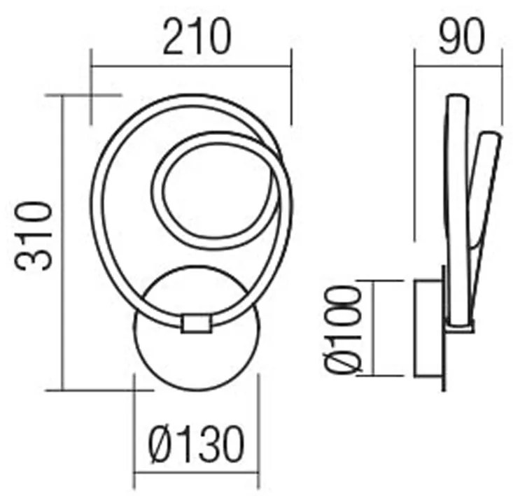 Smarter 01-2188 nástěnné LED svítidlo Sintra, matně bílá, 12W, 3000K, 31cm