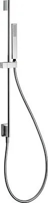 TRES - Posuvná tyč s nástěnným přívodem vodyO 14 mm. Délka 760 mm. Ruční sprcha, proti usaz. vod. kamene. Flexi hadice SATIN. 03493201BM