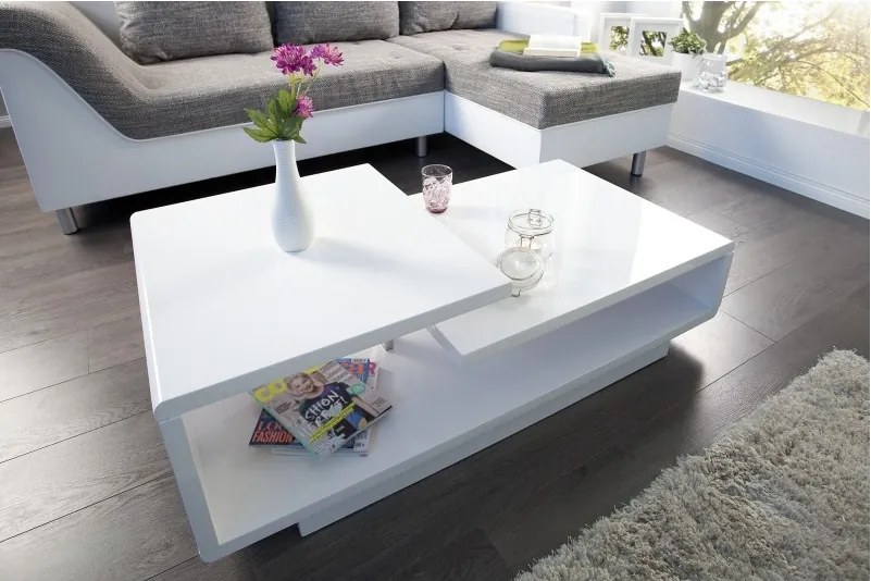 Inviro + Konferenční stolek Jalis 100 cm, bílá