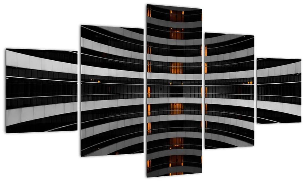 Abstraktní obraz - budova (125x70 cm)