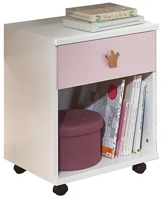 WIMEX Dětský psací stůl pro holky CINDY - bílá, růžová