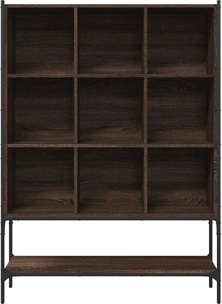 Knihovna hnědý dub 102 x 30 x 141,5 cm kompozitní dřevo 3214333