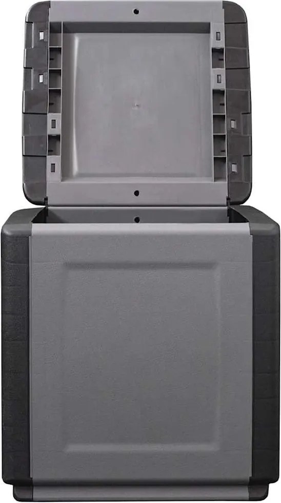 Zahradní úložný box 54 x 53 x 57 cm 130 l tmavě šedý a černý 151816