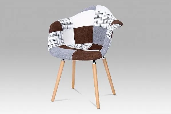 Artium  Jídelní židle patchwork / masiv buk