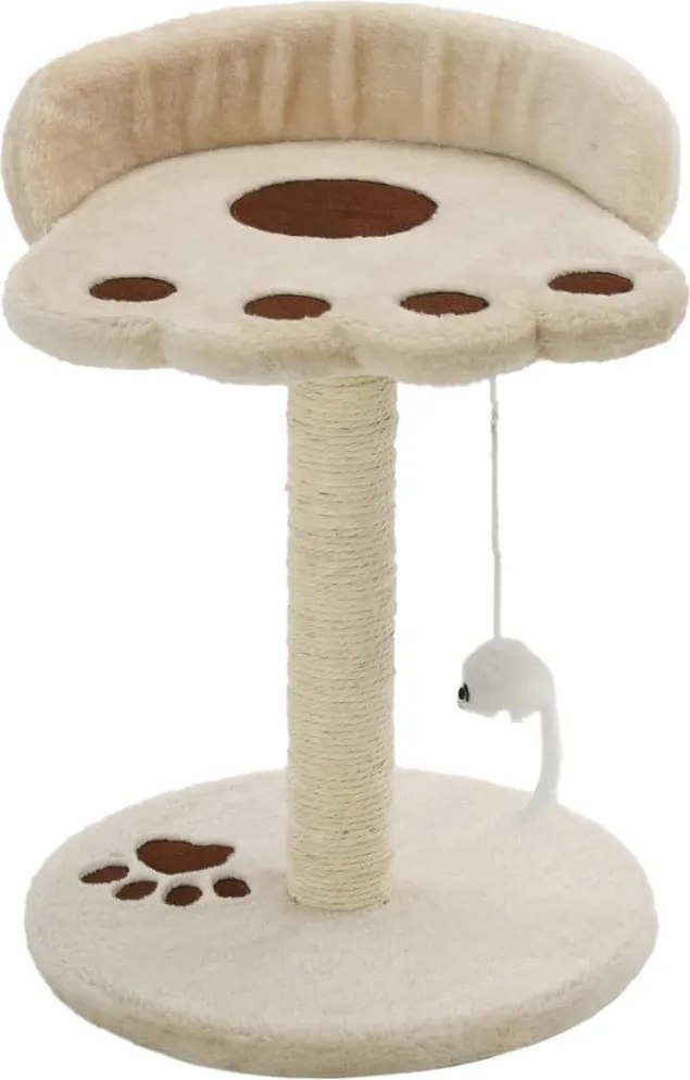 Škrabadlo pro kočky sisalové sloupky 40 cm béžové a hnědé 170542
