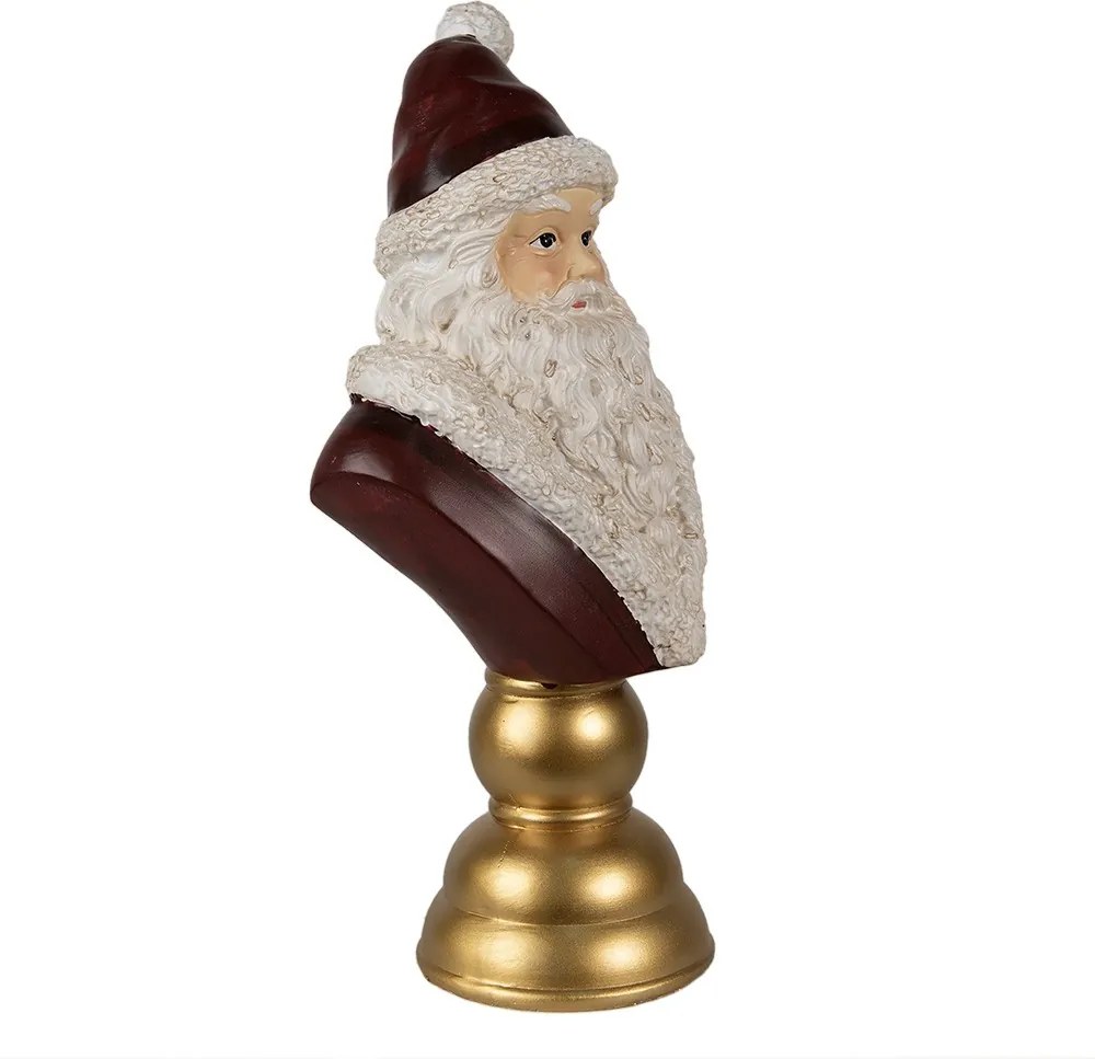Vánoční dekorace busta Santa - 19*15*40 cm