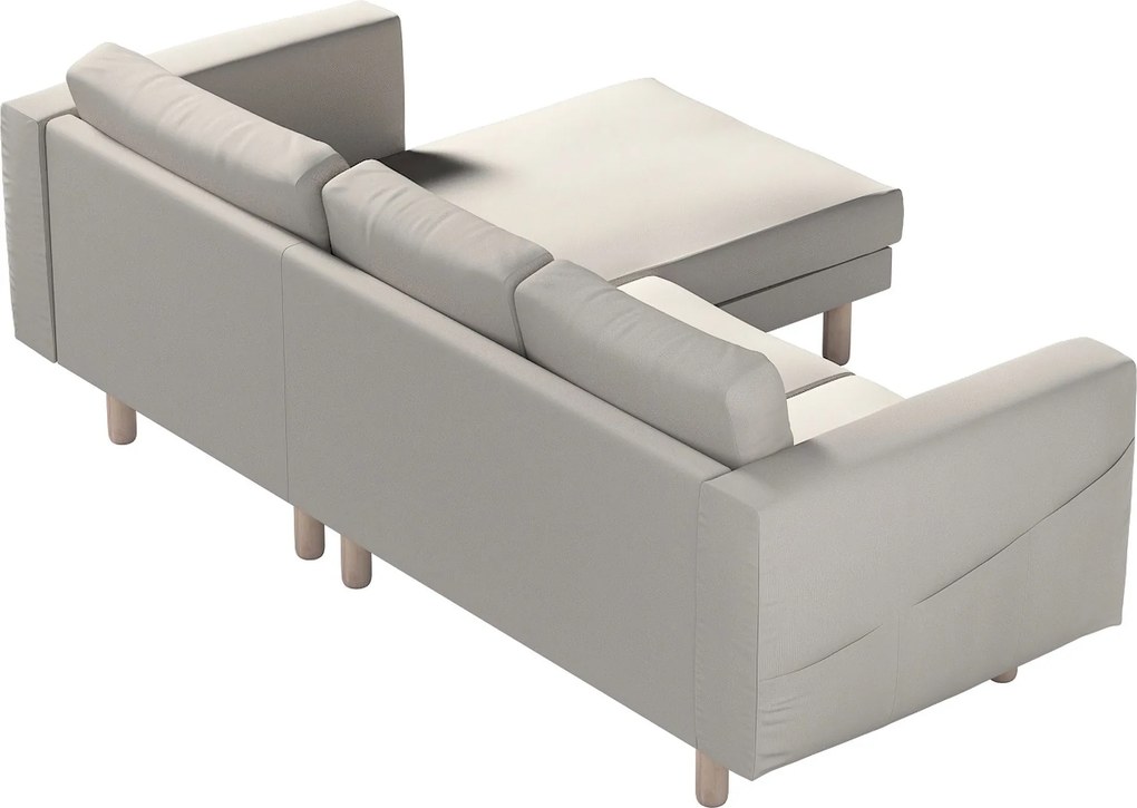 Potah na pohovku IKEA Norsborg 3-místná se šezlongem barva šedá látka pletený vzor