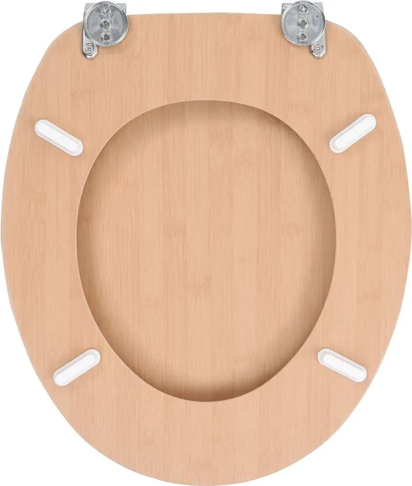 WC sedátko 2 ks s víky MDF motiv bambusu 276995