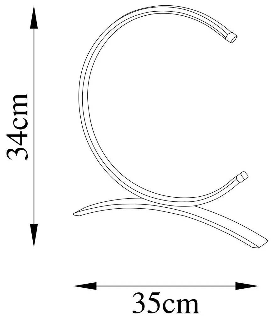 Stolní lampa Moon s LED osvětlením zlatá