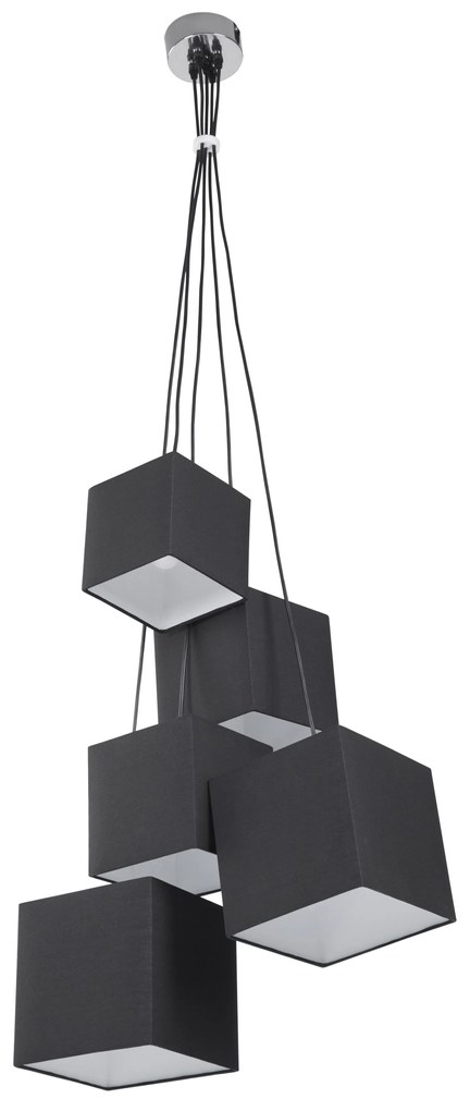 Moderní černá závěsná stropní lampa MESTA Beliani