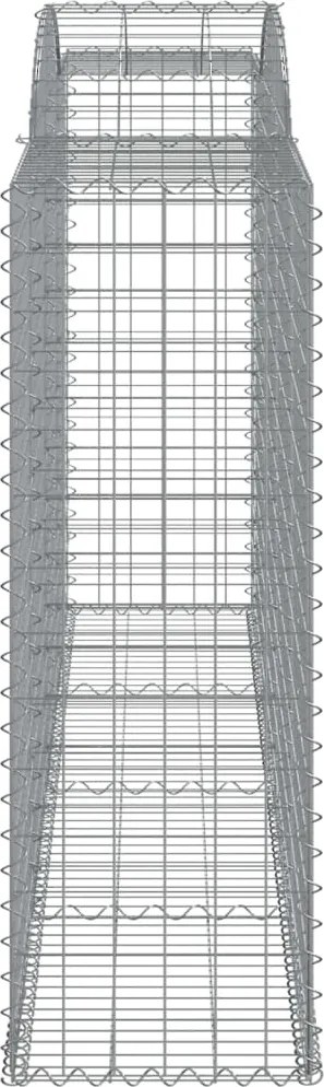 Klenuté gabionové koše 10ks 300x50x140/160cm pozinkované železo 3146745