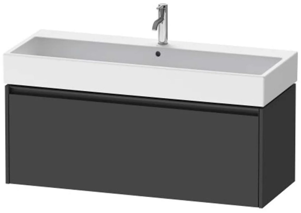 Duravit Ketho.2 - Umyvadlová skříňka 44x118x46 cm, 1 zásuvka, grafit mat K25079049490000