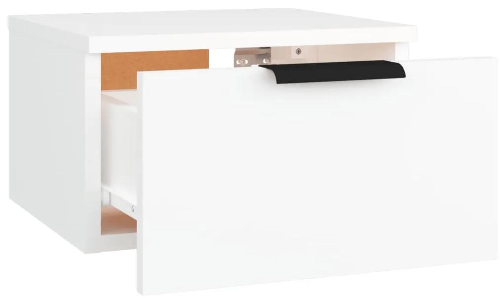Nástěnný noční stolek bílý 34 x 30 x 20 cm