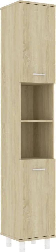 vidaXL Koupelnová skříňka 30 x 30 x 179 cm dřevotříska [802627] Barva: dub sonoma