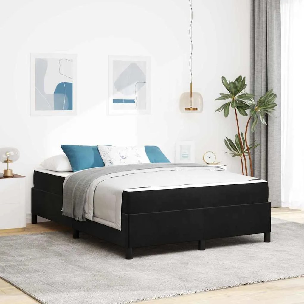 Rám postele Černá 160 x 200 cm textil 3399074