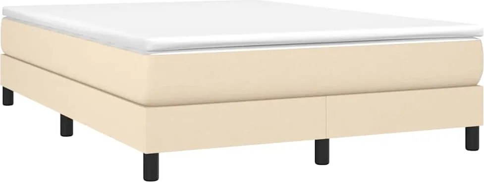 Rám postele s boxspringem krémový 140 x 200 cm textil 3120521