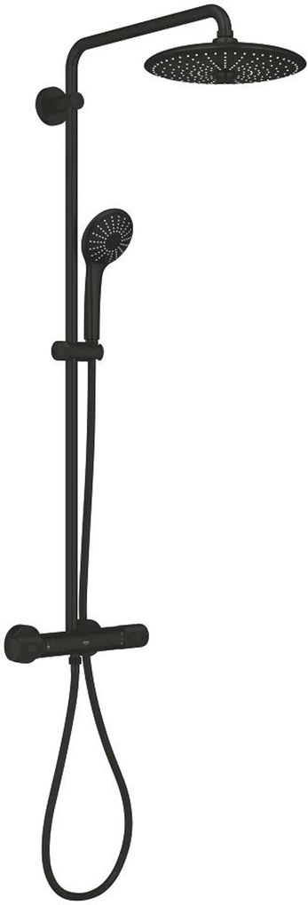Grohe Vitalio Joy - Sprchový set s termostatem, průměr 26 cm, 3 proudy, matná černá 264032432