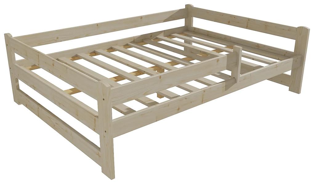 Vomaks Dětská postel DP 019 XL se zábranou Rozměr: 140 x 200 cm, Barva: bezbarvý lak