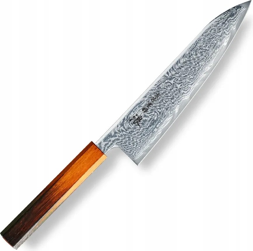 Japonský kuchařský nůž Gyuto/Chef 185 mm Hokiyama Sakon Bokusui ROU-Wave
