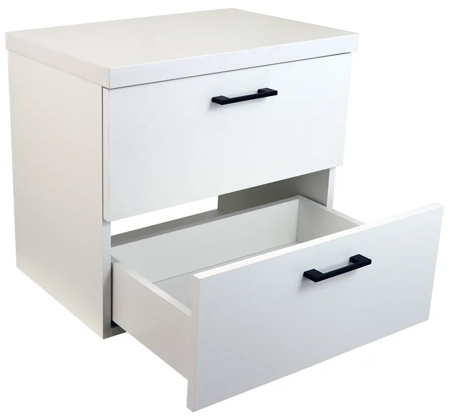 Comodo Koupelnová skříňka pod deskové umyvadlo Agria W 60-HD - bílá/bílá