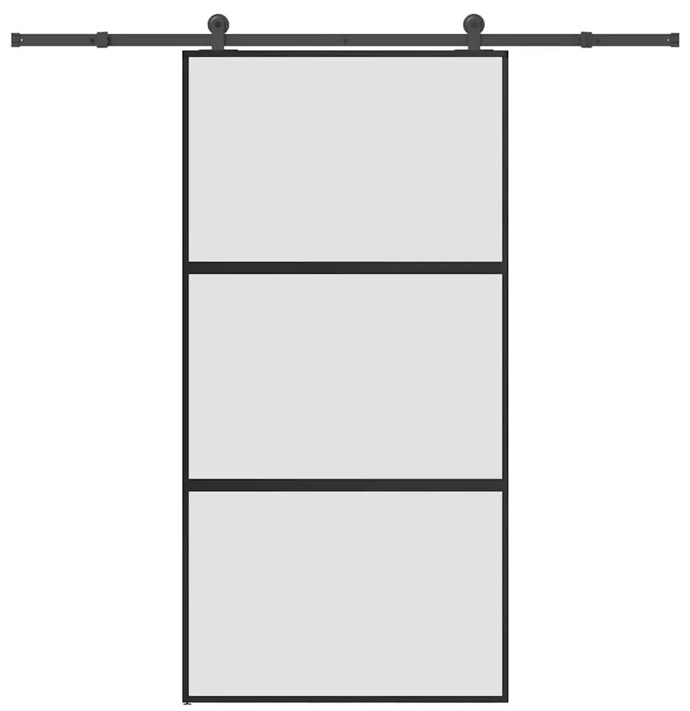 Posuvné dveře s kováním 102,5x205 cm tvrzeného sklo a hliník 3332940