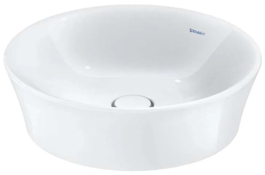 Duravit White Tulip - Nábytkové umyvadlo, průměr 50 cm, bez otvoru pro baterii, s WonderGliss, bílá 23655000701