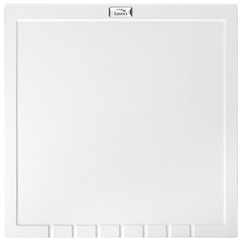 Laveo Halvo, granitový odkapávač 350x350x25 mm, bílá, LAV-OBA_601T