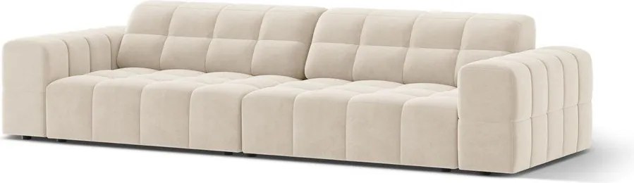 Krémová sametová pohovka 252 cm Chicago – Cosmopolitan Design