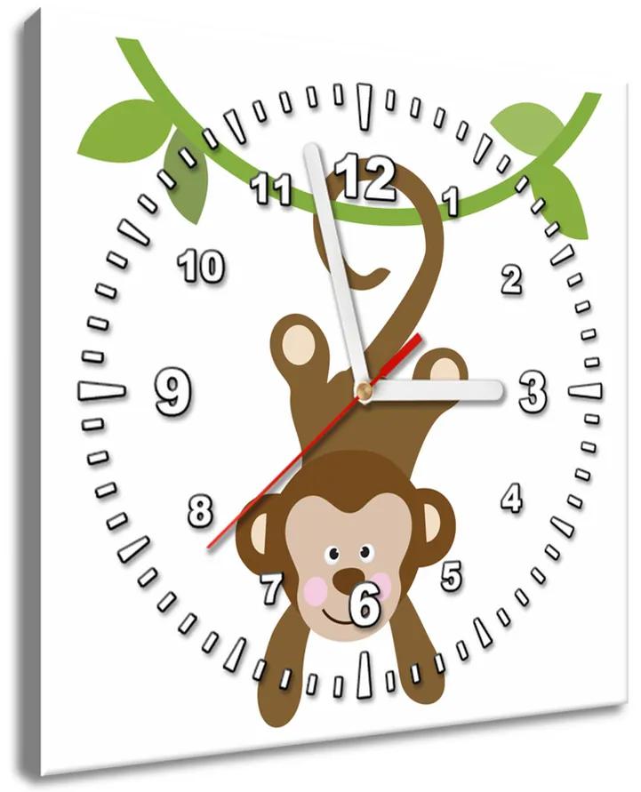 Gario Obraz s hodinami Opička na laně Rozměry: 40 x 40 cm