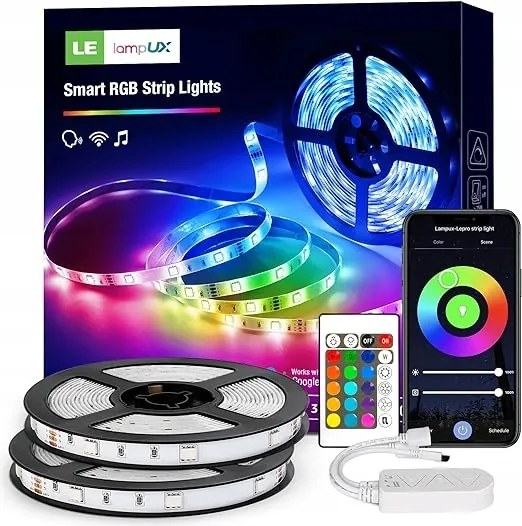 Inteligentní Led Pásky Le Wifi S Dálkovým Ovládáním, Změna Barvy Rgb, 2 Pásky Pro