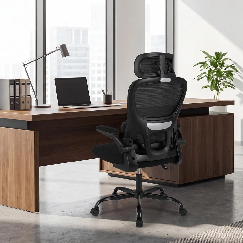 Costway Ergonomická kancelářská židle Stolní židle s bederní opěrkou