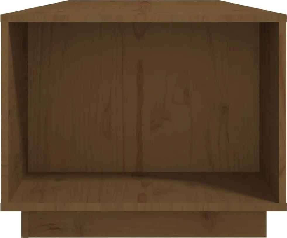 vidaXL Konferenční stolek 110x50x40 cm masivní borové dřevo [814432] Barva: Černá
