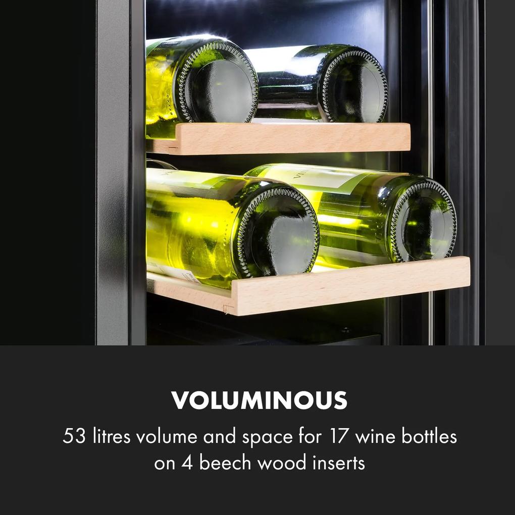 Vinovilla 17 Built-in Duo Onyx Edition, vinotéka, 53 l/17 lahví, skleněné dveře
