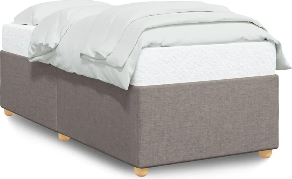 Rám postele bez matrace taupe 100 x 200 cm textil 3284712