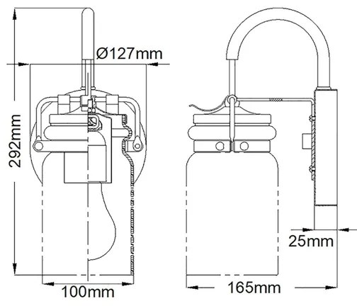 Elstead KL-BRINLEY1-NI - Nástěnné svítidlo BRINLEY 1xE27/60W/230V matný chrom