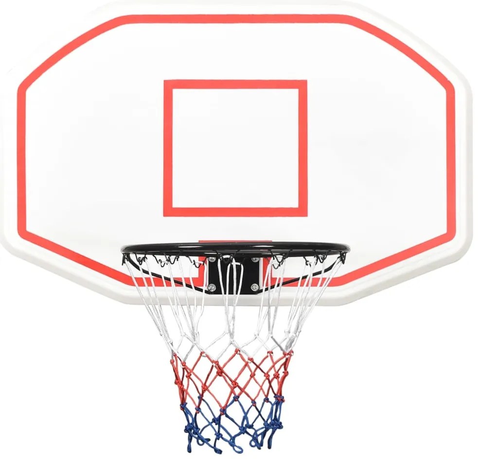 vidaXL Basketbalový koš bílý 109 x 71 x 3 cm polyethylen