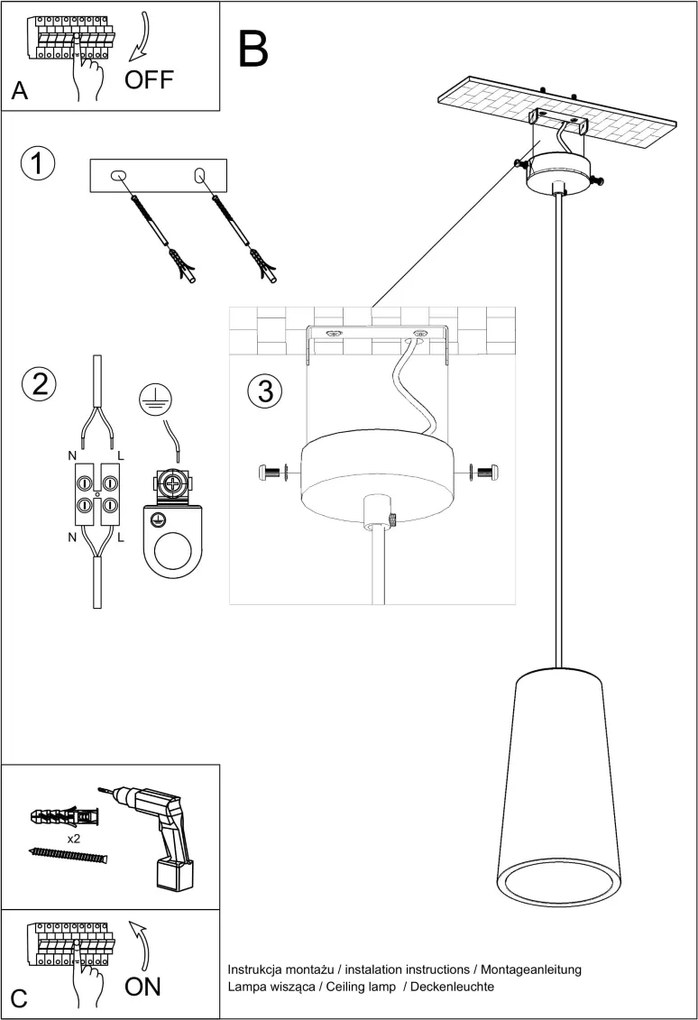 Sollux Lighting Keramická závěsná lampa GULCAN