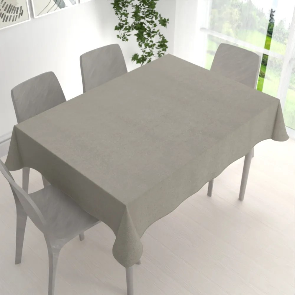 Biante Obdélníkový ubrus/imitace broušené kůže Alcantara ALC-014 Světle šedý 140x180 cm