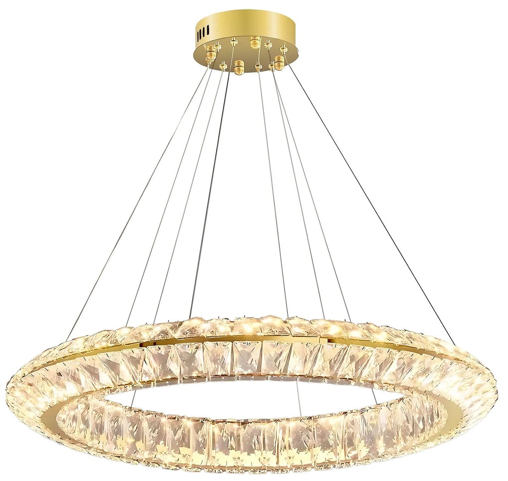 Toolight Toolight, LED stropní svítidlo 80cm, 45W, 4000K, APP1769-CP, zlatá, OSW-04347