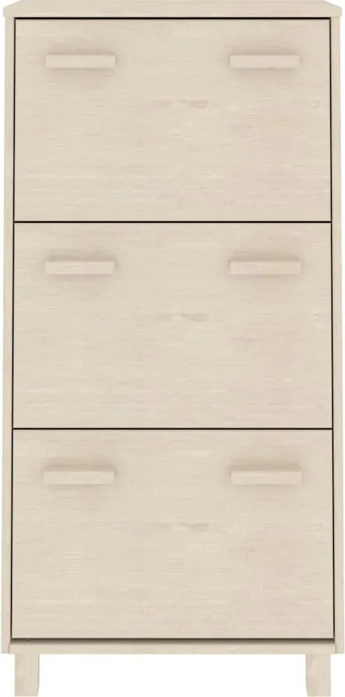 Botník HAMAR medově hnědý 59,5 x 35 x 117 cm masivní borovice 340512