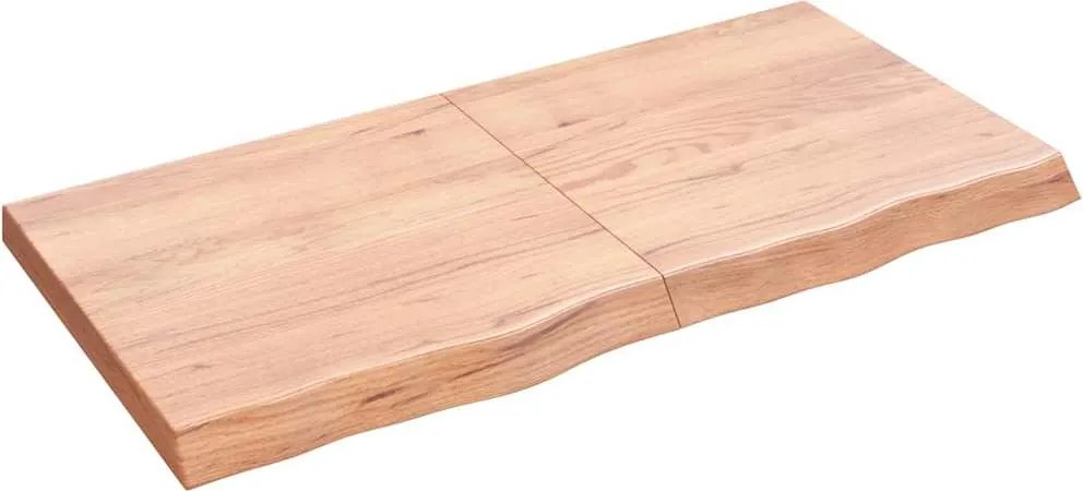 Koupelnová deska hnědá 120x60x(2-6) cm ošetřený masivní dřevo 3156144