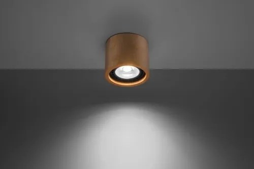 Stropní bodové svítidlo SOLLUX Basic 1 GU10 1x40W bez zdroje SL.0913 přírodní dřevo