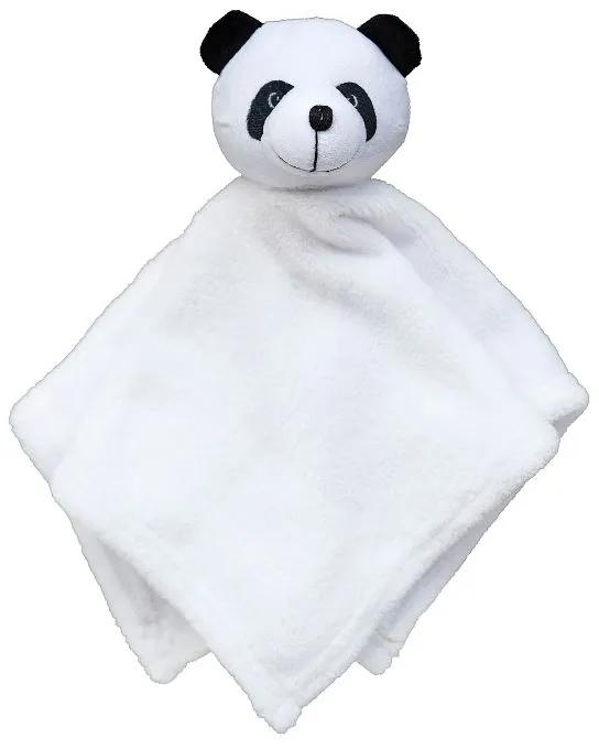 SCANquilt dětský muchláček ANIMAL panda černobílá 36 x 36 cm